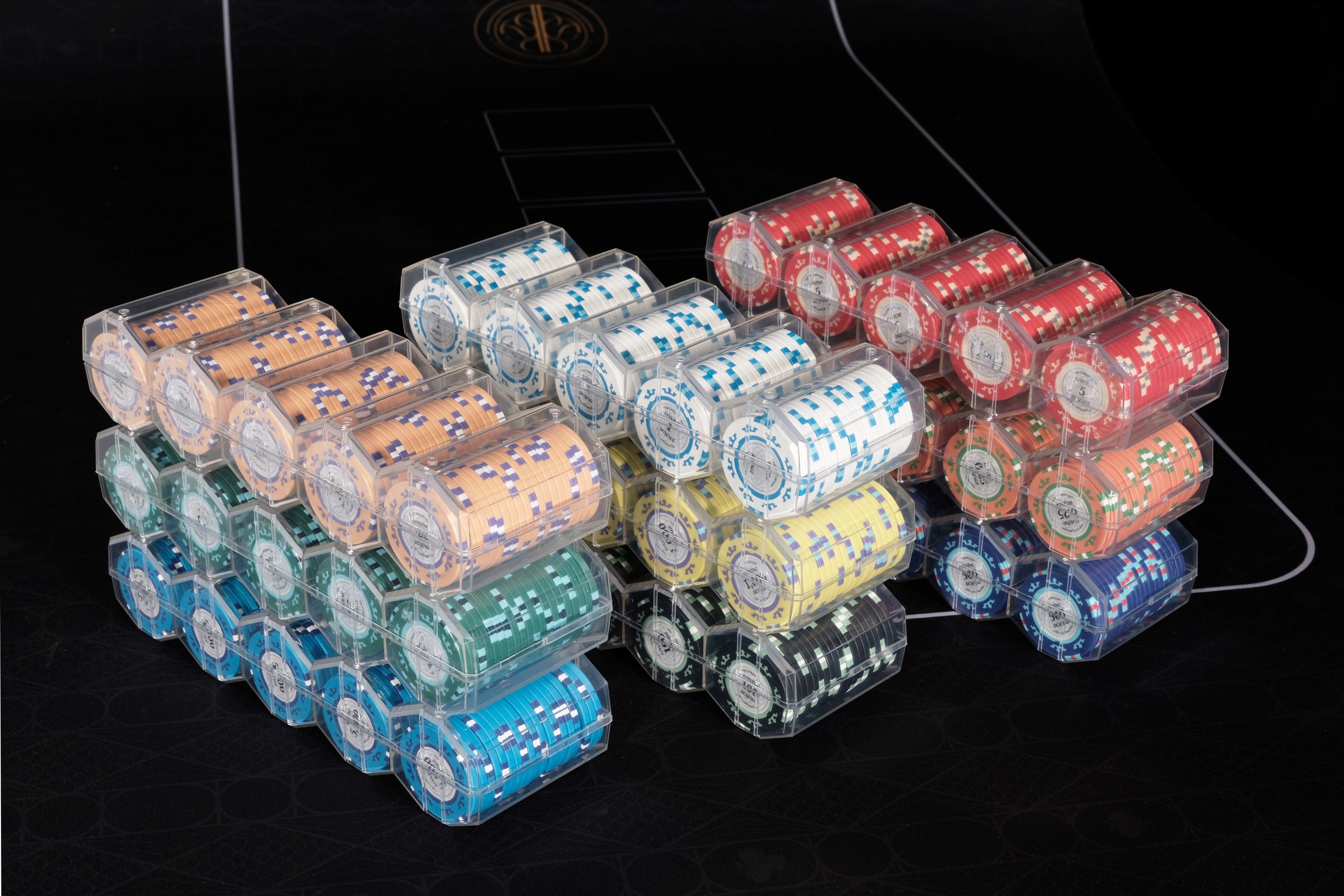 Royale Numbered Poker Chips - 14g 100 Piece Rack (All Denominations ...