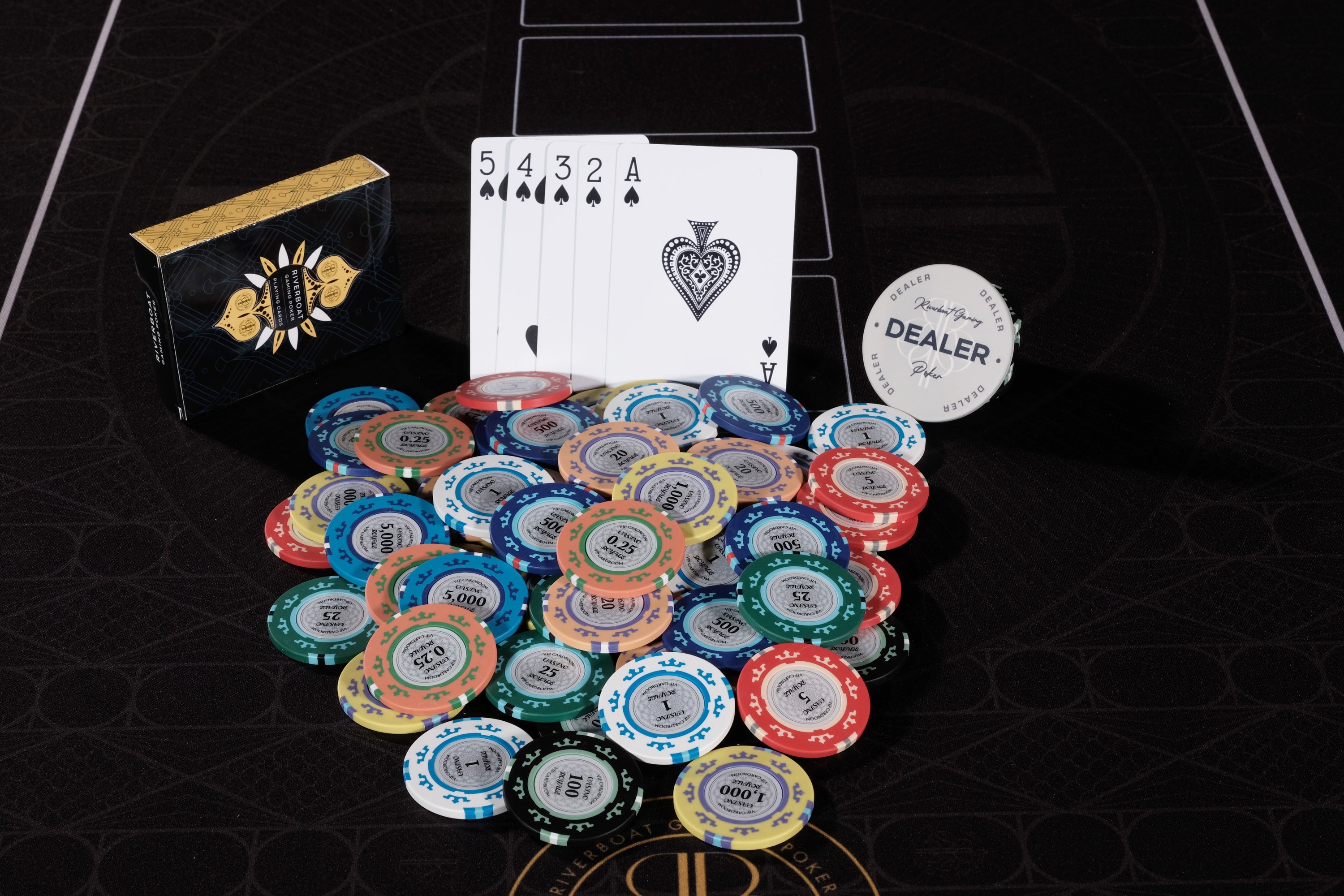 Royale Numbered Poker Chips - 14g 100 Piece Rack (All Denominations ...